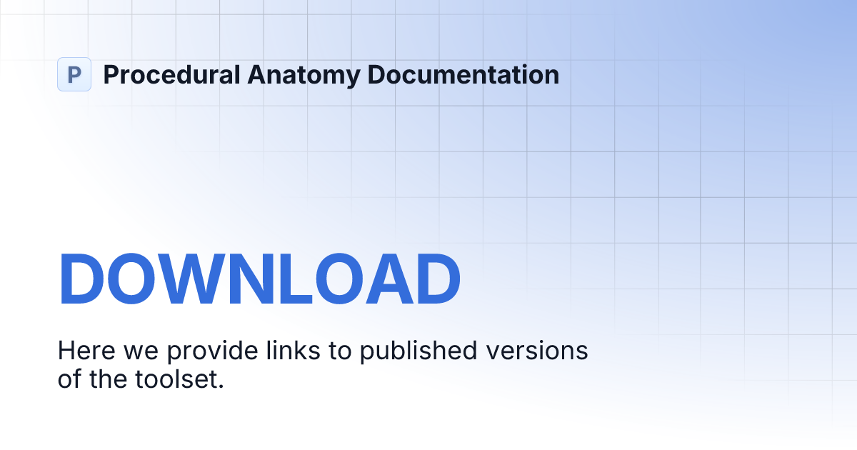 DOWNLOAD | Procedural Anatomy Documentation